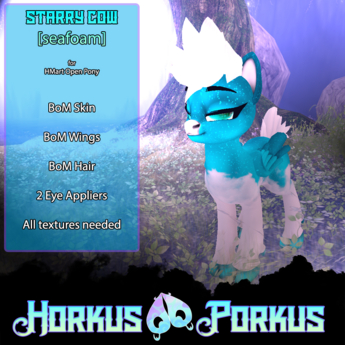 Second Life Marketplace - [HkPk] Starry Cow for OP - Seafoam